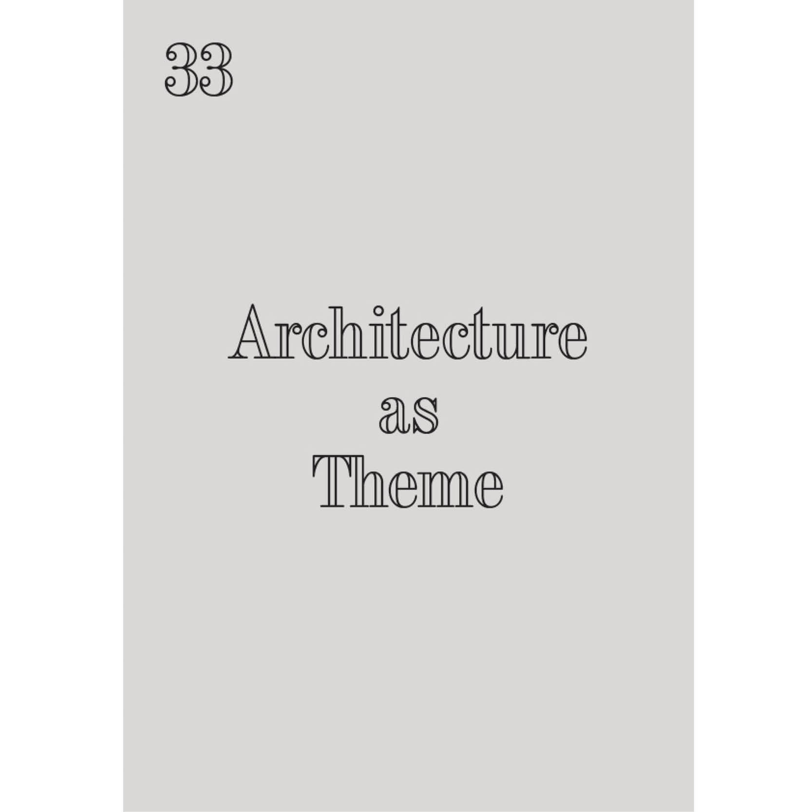AWC 33 – ARCHITECTURE AS THEME - OFFICE Kersten Geers David Van Severen